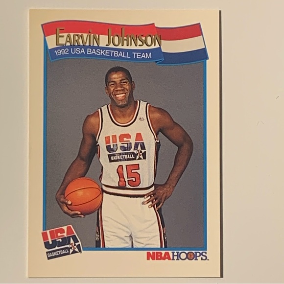 NBA HOOPS | Toys | 991 Nba Hoops Usa Basketball Earvin Johnson 578 ...